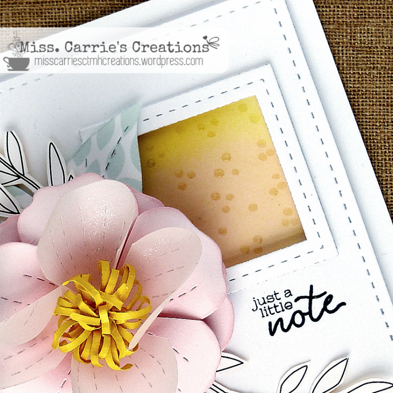 A Simple Floral Note for Color My Heart Dare – Miss. Carrie's Creations