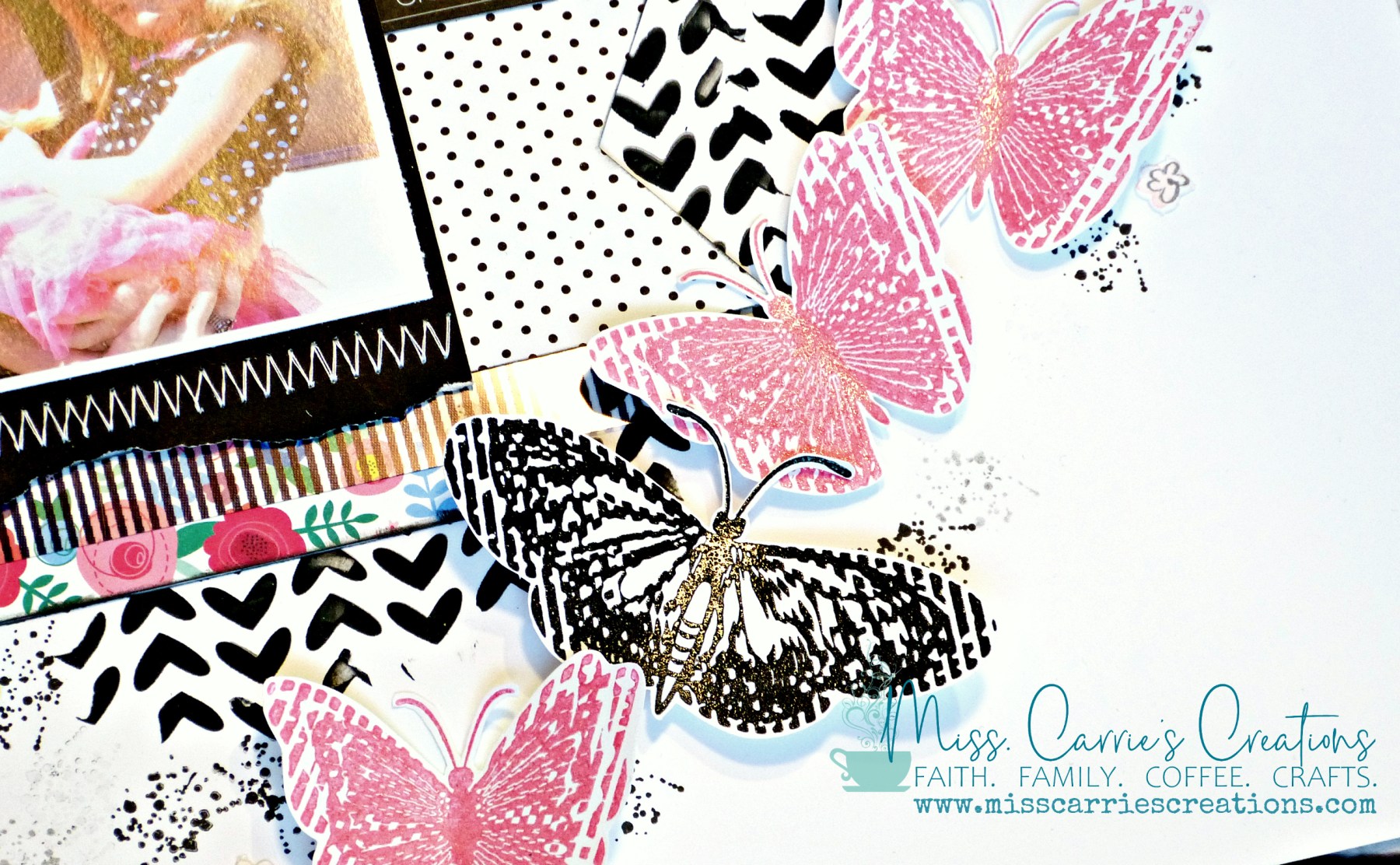 Create a Floating Butterfly Layout – Miss. Carrie's Creations