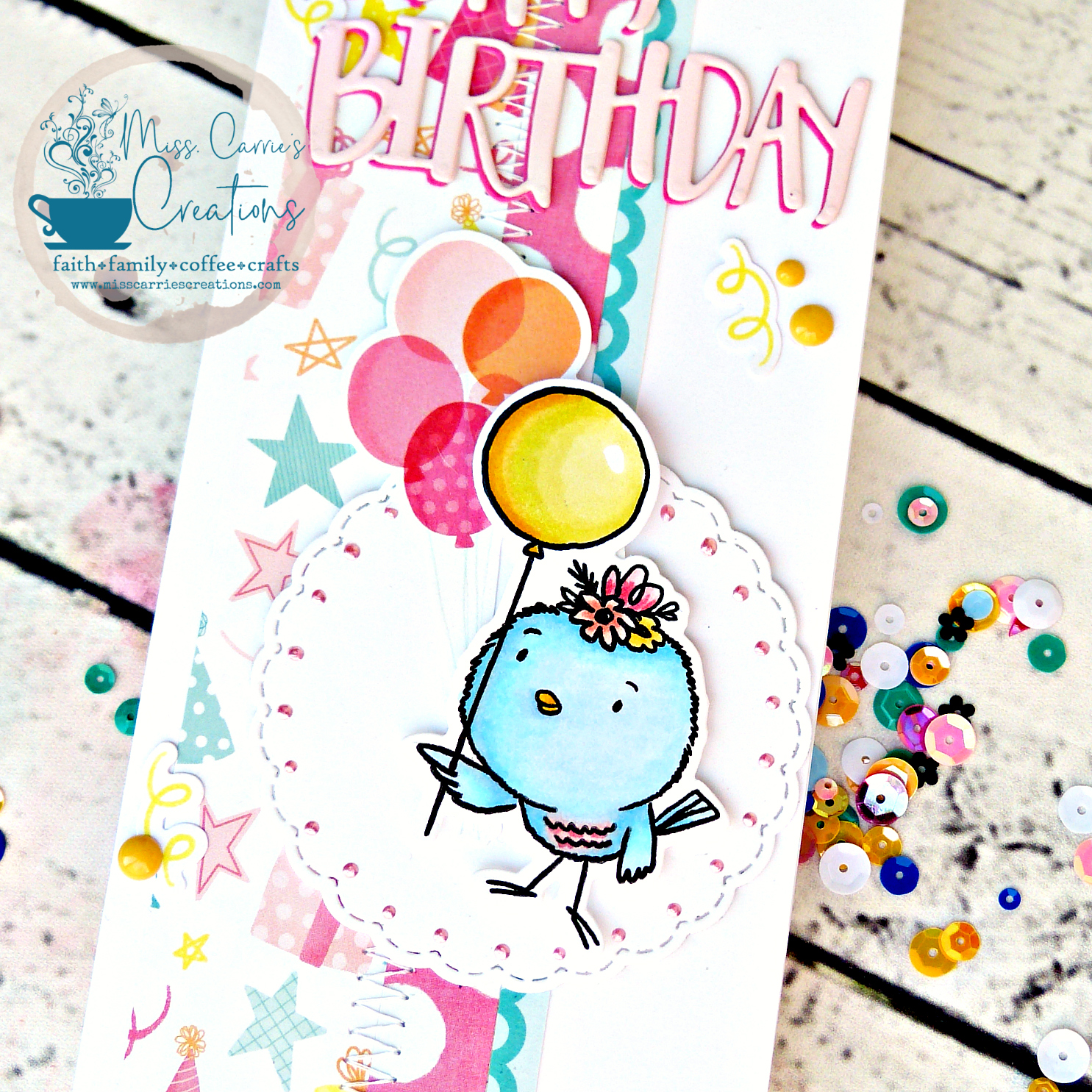Start with a Sketch & Create Some Bird-Day Cards – Miss. Carrie's Creations